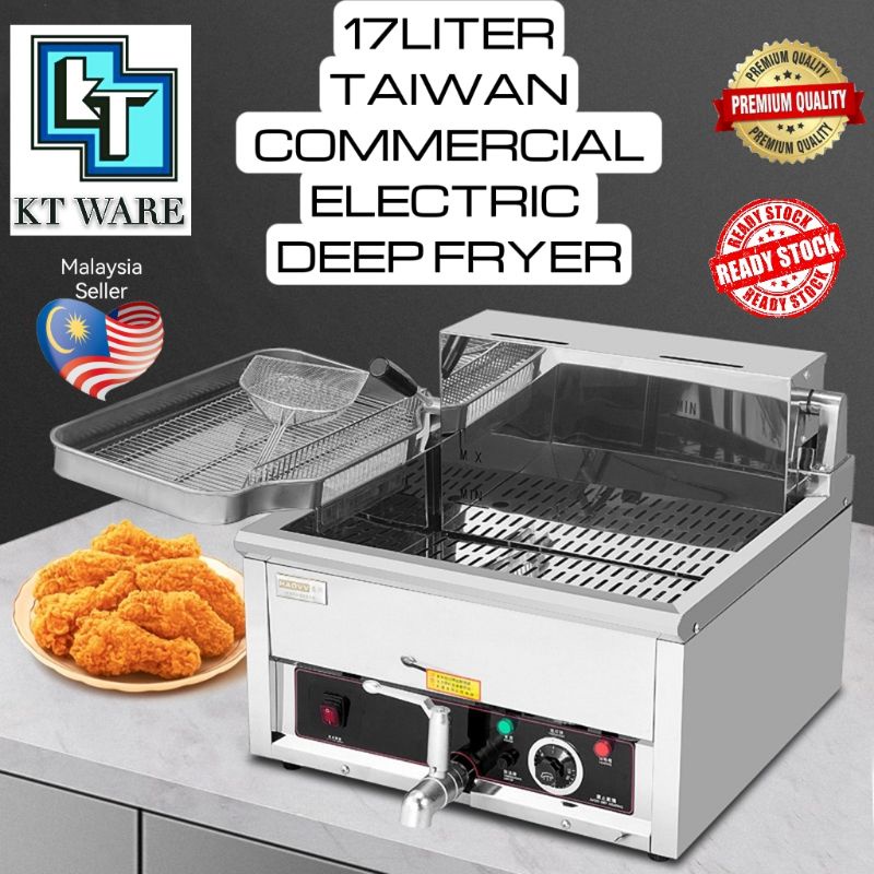 KT WARE 17L TAIWAN ELECTRIC DEEP FRYER MACHINE MESIN GORENG AYAM ...