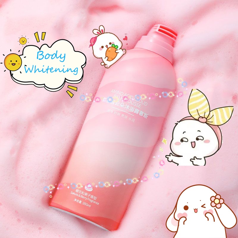 Whitening fragrance Amino acid mousse shower gel Brightening Bath bleaching skin pemutih badan ...