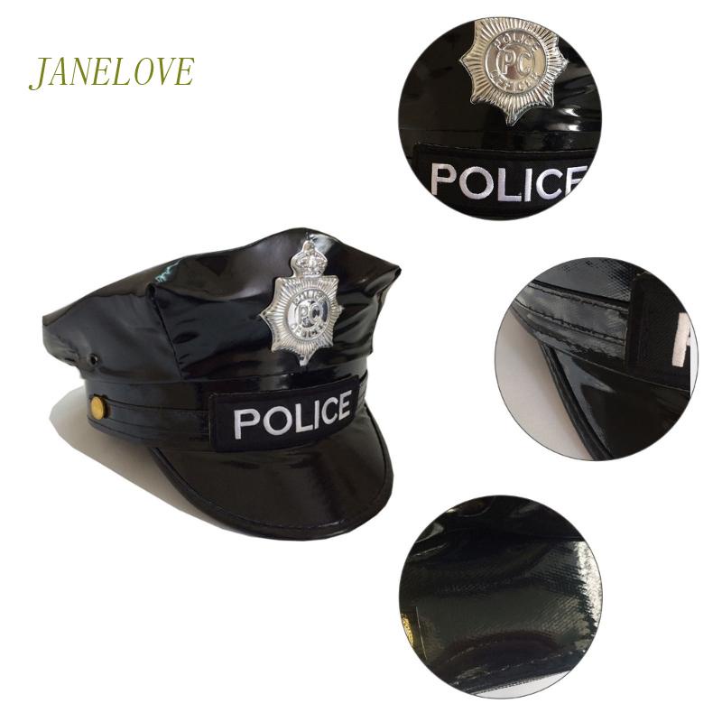 JL for Police Officer Hat And Badge for Police Costume Men Badge ...