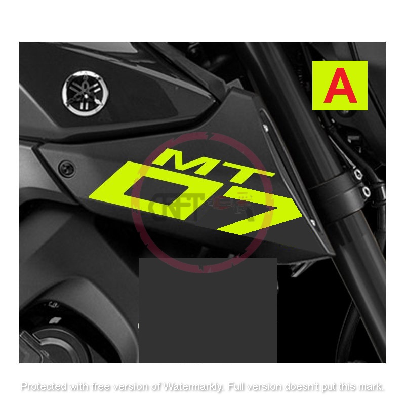 CFS489 2X pcs Yamaha Logo MT07 Radiator side cover swing arm mudguard ...