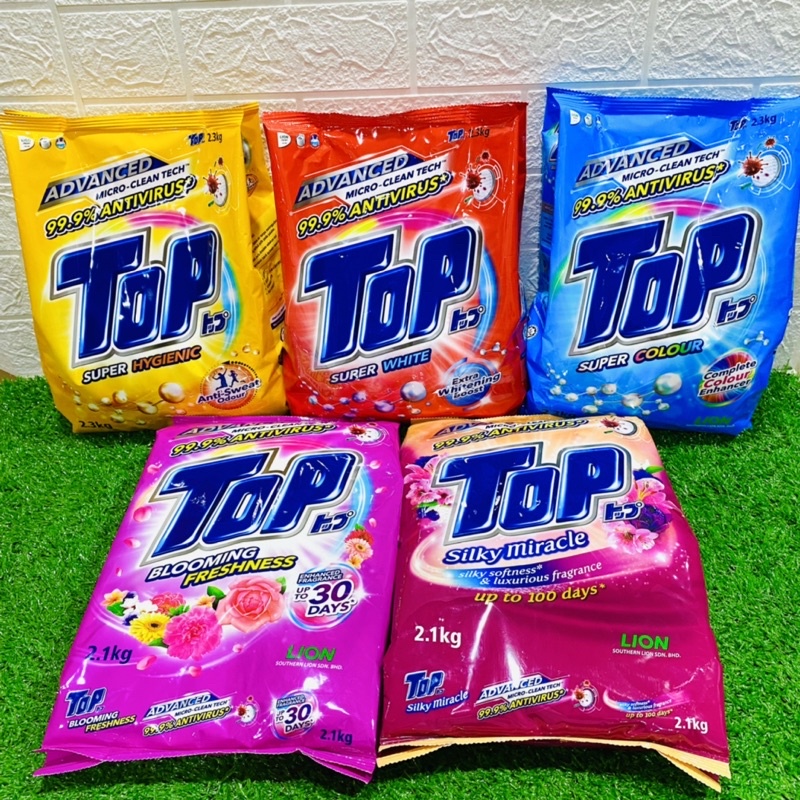 TOP ADVANCED MICRO-CLEAN TECH DETERGENT POWDER (2.1KG/2.3KG) | Shopee ...