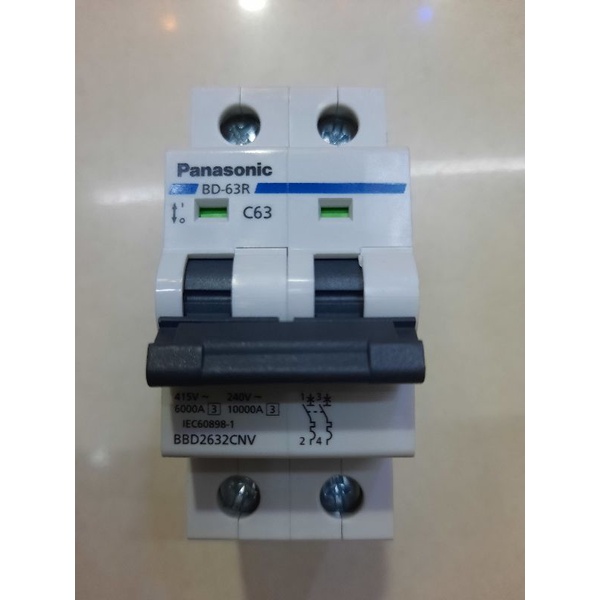 Panasonic 2-phase CB 32A - 63A, automatic circuit breaker. | Shopee ...