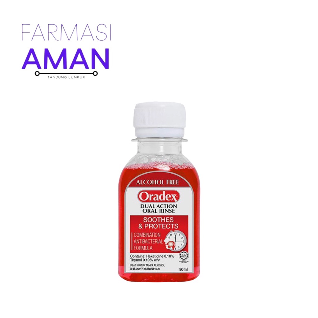 Oradex Dual Action Oral Rinse 90ml | Shopee Malaysia