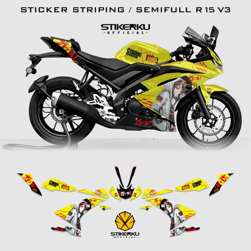 Yamaha R15 V3 Decal/Striping SemiFull Body Sticker Yamaha R15 V3 ...