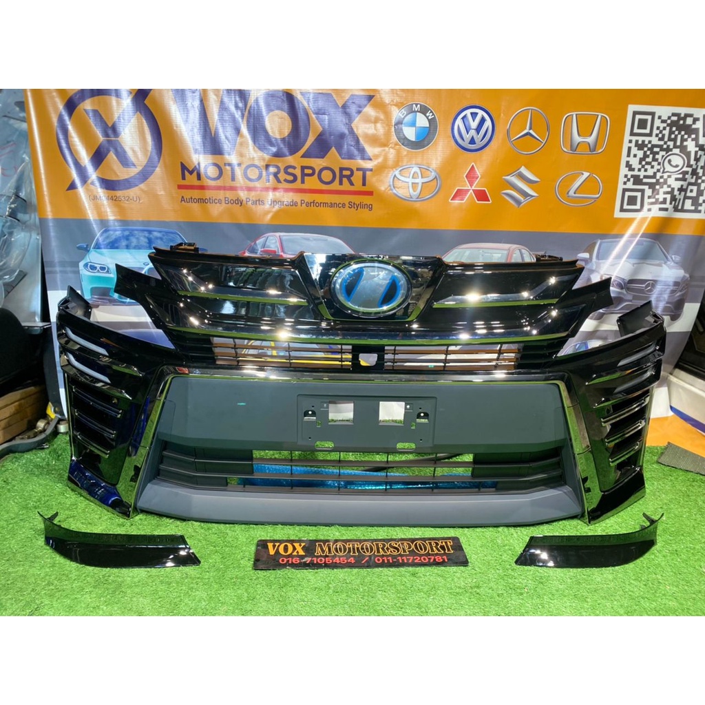 anh30 2018 toyota vellfire front bumper modelista with DRL grille ...