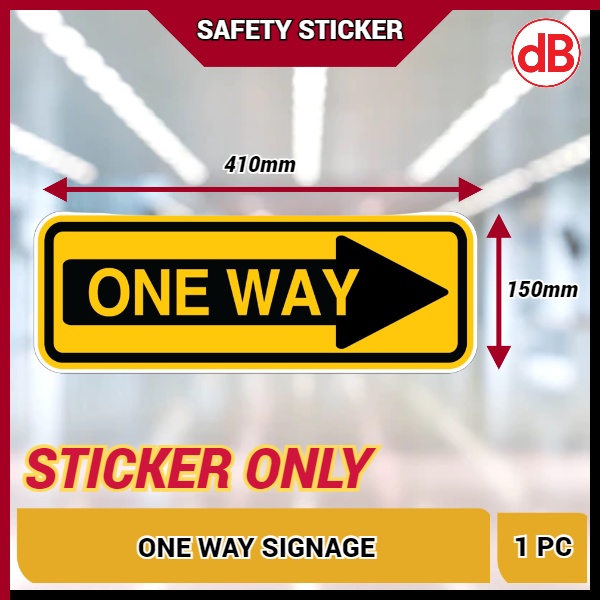 (SAFETY STICKER) Directional Sticker/One Way (410mm x 150mm) | Shopee ...