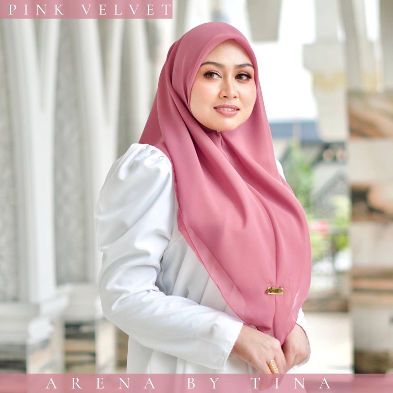 TUDUNG ARENA BY TINA PINK VALVET | Shopee Malaysia