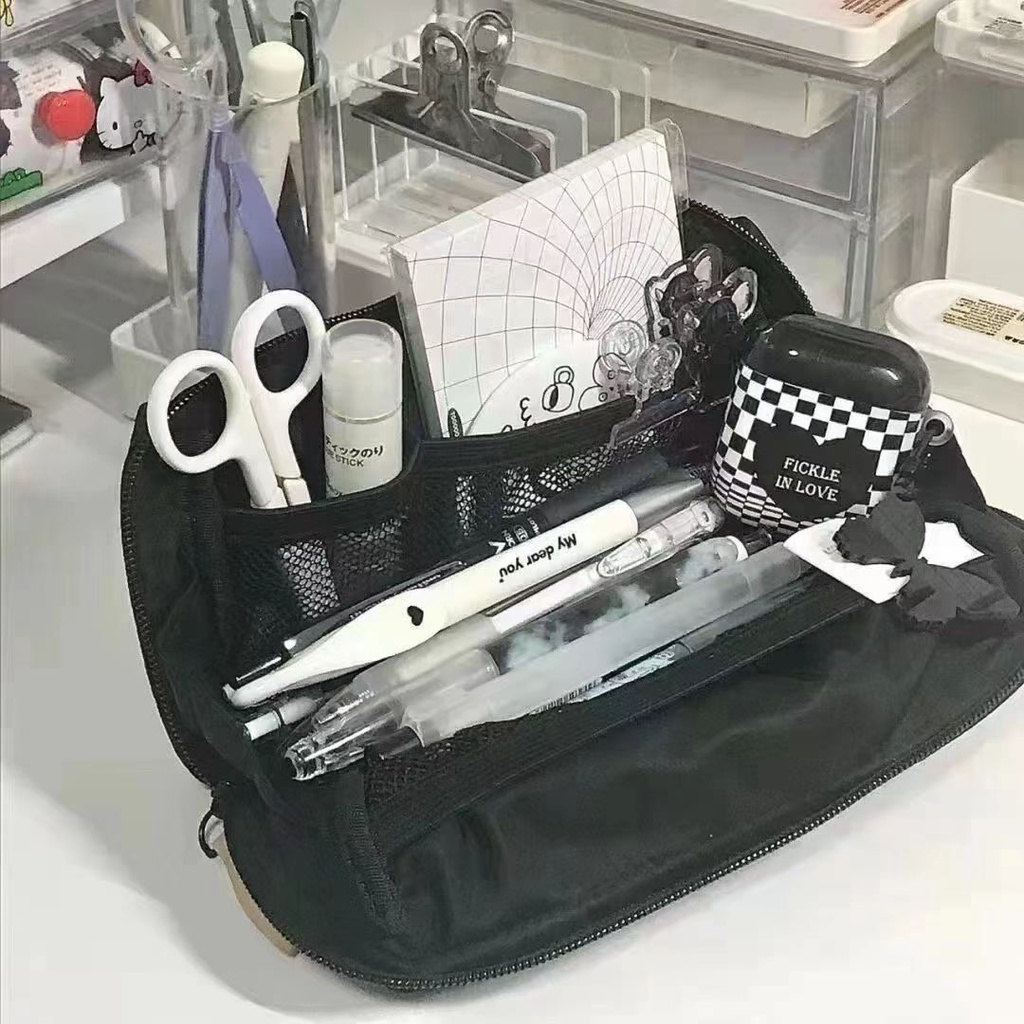Korean Style Pencil Case Large Capacity INS Simple Pencil Bag Pencil ...