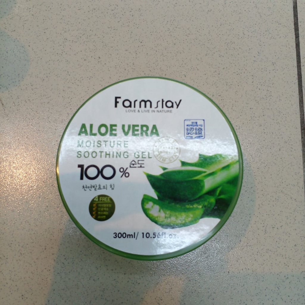 100%AUTHENTIC ,FARM STAY ALOE VERA MOISTURE SOOTHING GEL-300ml | Shopee ...