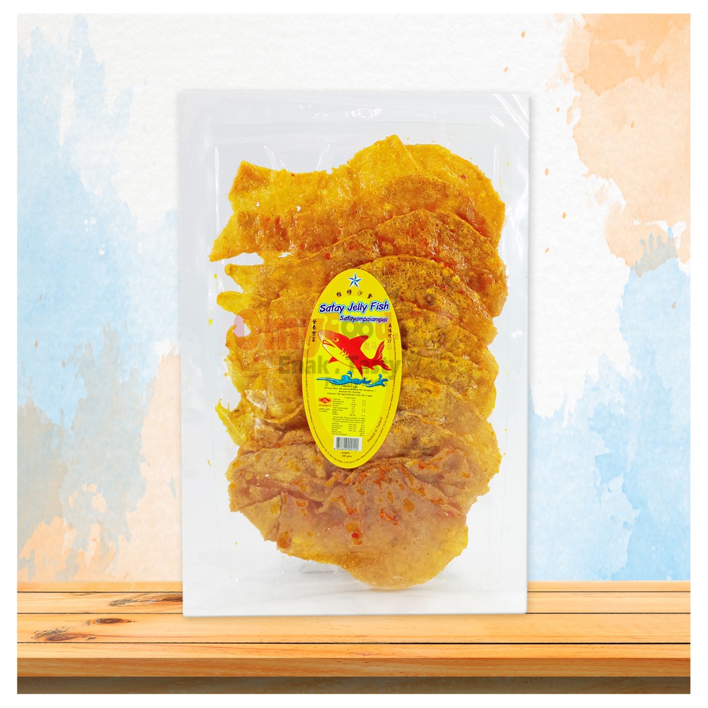 120g± Fish Shape Satay Jelly Fish, Satay Ikan Bentuk Ikan[OmyFood ...