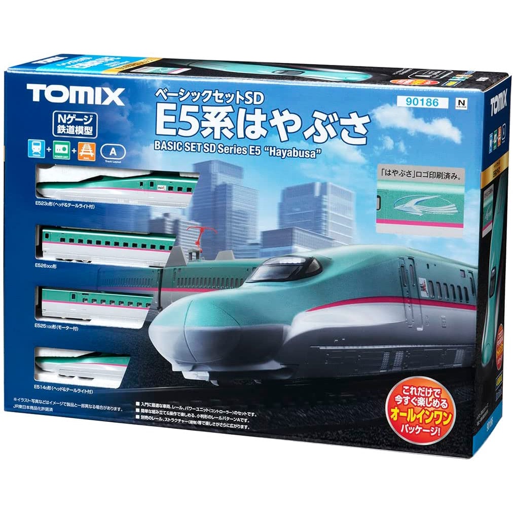 TOMIX 90186 N Gauge Basic Set, SD E5 Series, Hayabusa Railway Model, Introductory Set | Shopee ...