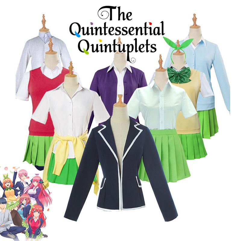 Quintuplets Quintessential The Cosplay Sizes Xs-xxxl Costumes | Shopee ...