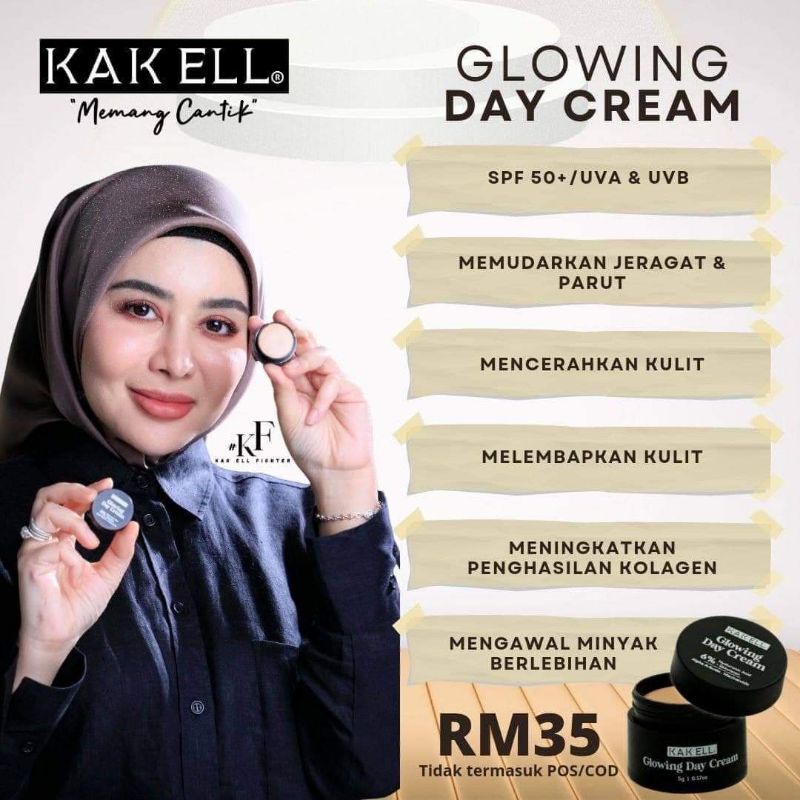 💥💥Glowing Day Cream Kak Ell💥💥 | Shopee Malaysia