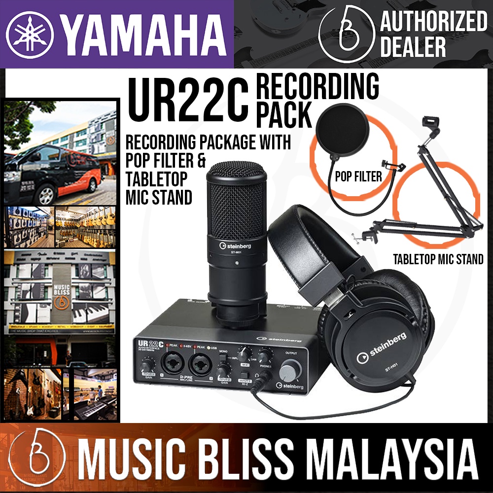 Yamaha Steinberg UR22C Recording Pack (UR-22C) | Shopee Malaysia