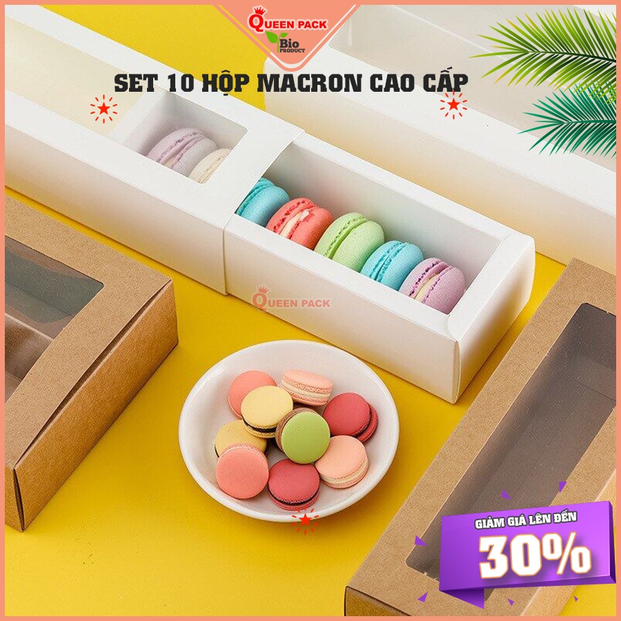 Set Of 10 MACARON Type 1 Cake Boxes And 2 Kraft Or White Color ...