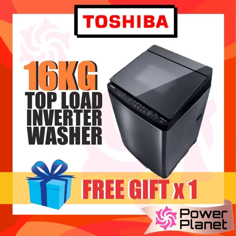[FREE GIFT]Toshiba AW-DG1700WM (SS) 16KG SDD Inverter Nano Wash AWDG1700WM Washer ( 洗衣机 ) / 17kg ...