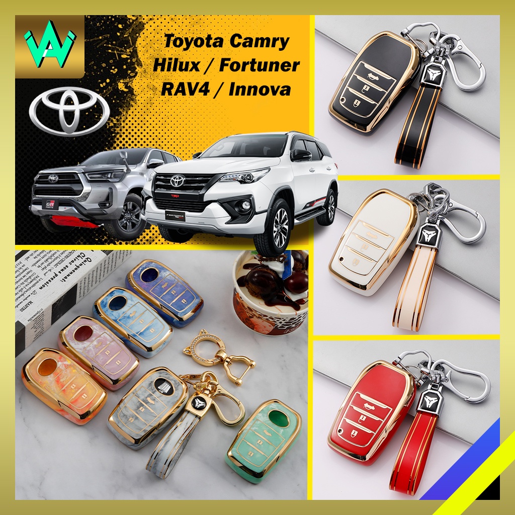 Toyota Camry Fortuner Harrier Hilux Key Cover Sarung Kunci Kereta 2022 ...