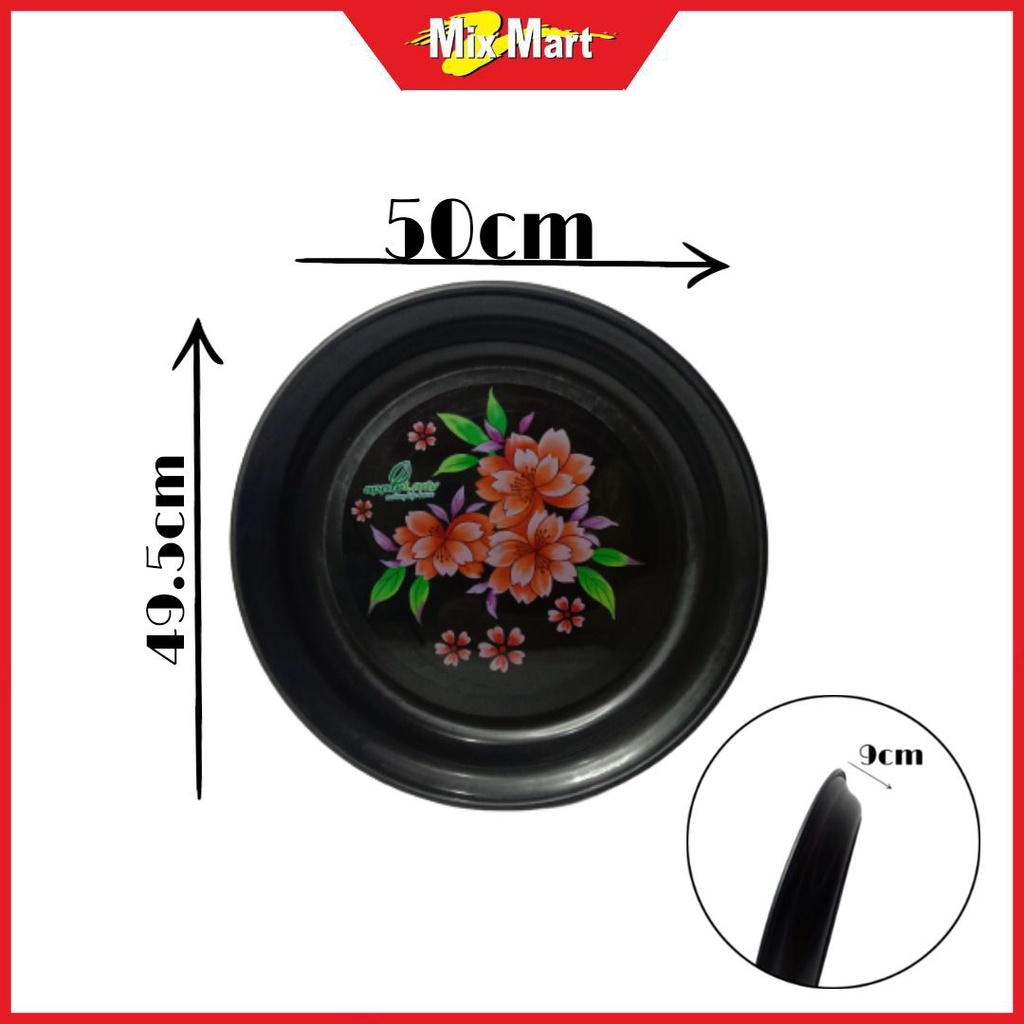 Apple Lady Plastic Black Round Tray/Tray Bulat Hitam Plastik/ Dulang ...