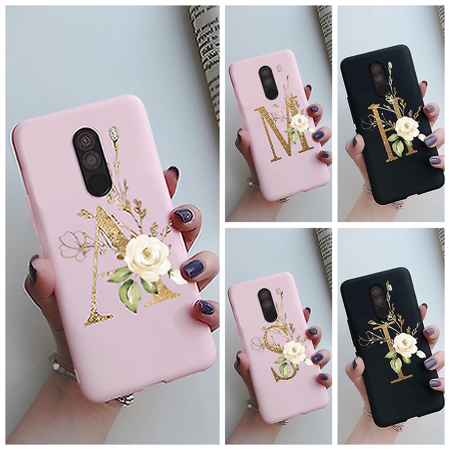 Xiaomi Poco F1 Phone Case Cute Letters Painted Soft Silicone Matte ...