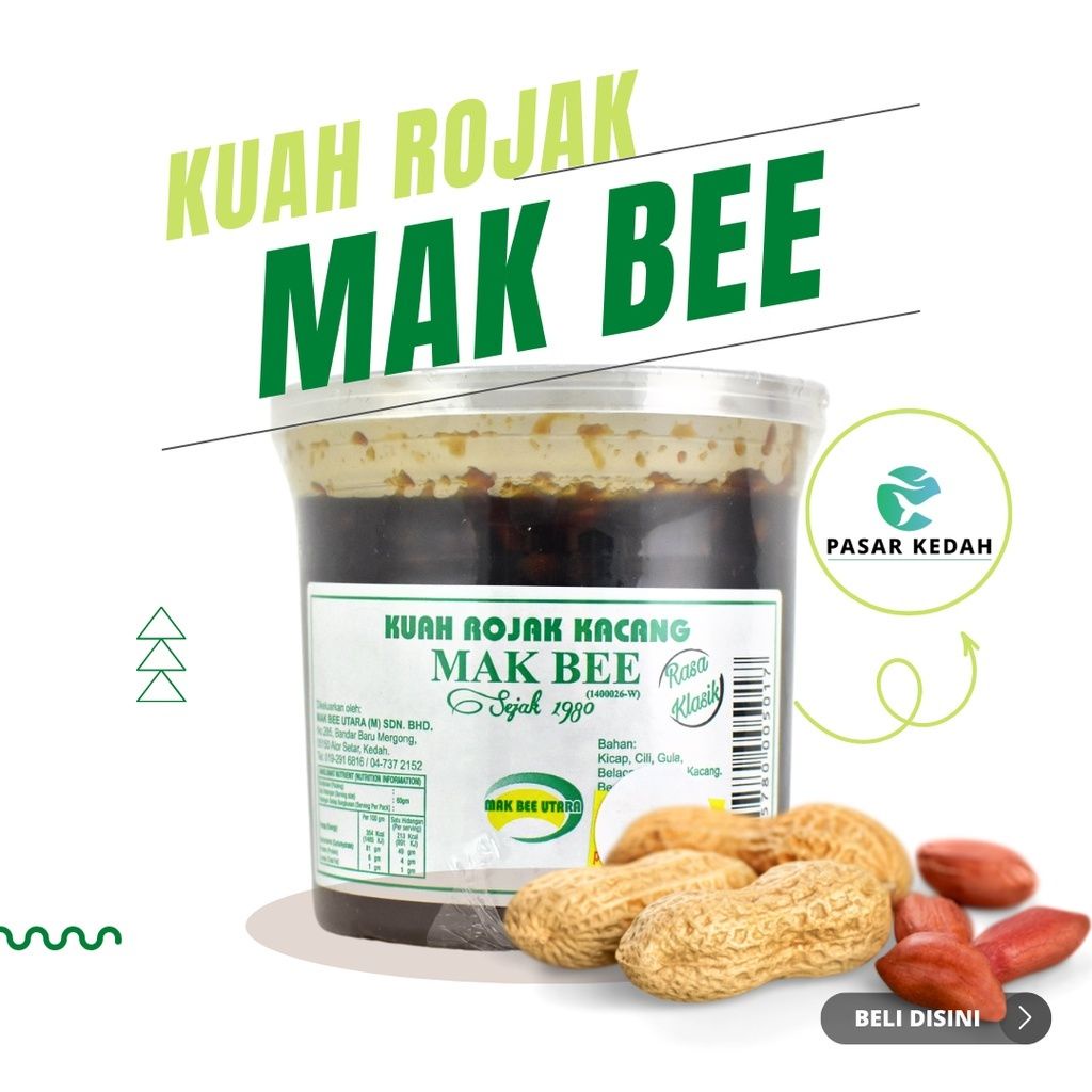 (350g) Kuah Rojak Buah Mak Bee Original Utara dengan Kacang | Fruit ...
