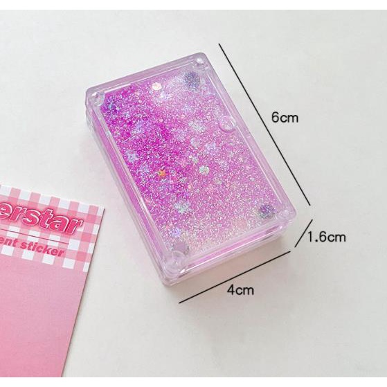 Korea Ins Mini Arcylic ID Size 1 inch Frame Standee Frame Glitter Clear ...