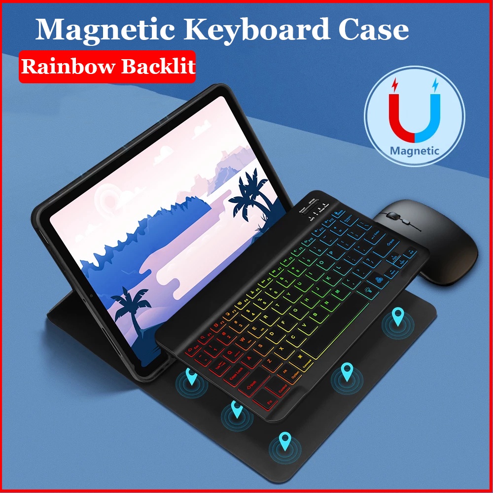 7 Color Backlit Keyboard Case for Realme Pad X 2022 10.95" 11 Inch ...