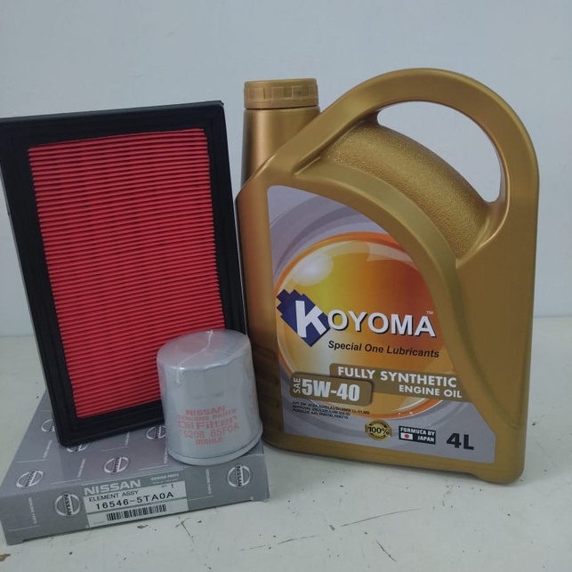 NISSAN SERENA C27 2.0 HYBRID OIL FILTER + AIR FILTER + KOYOMA 5W40 ...