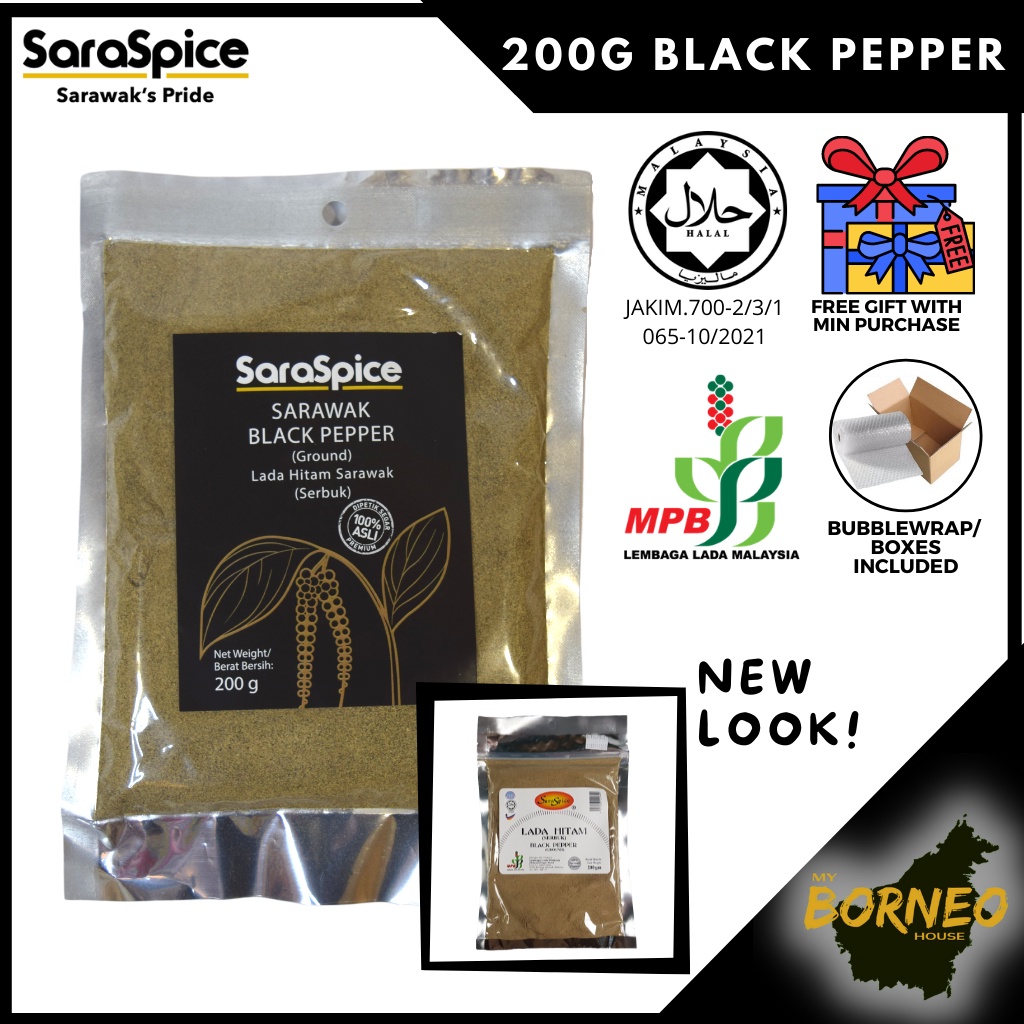 [READYSTOCK] 100% Pure 纯真够辣 200g Sarawak Black Pepper Powder Spice ...