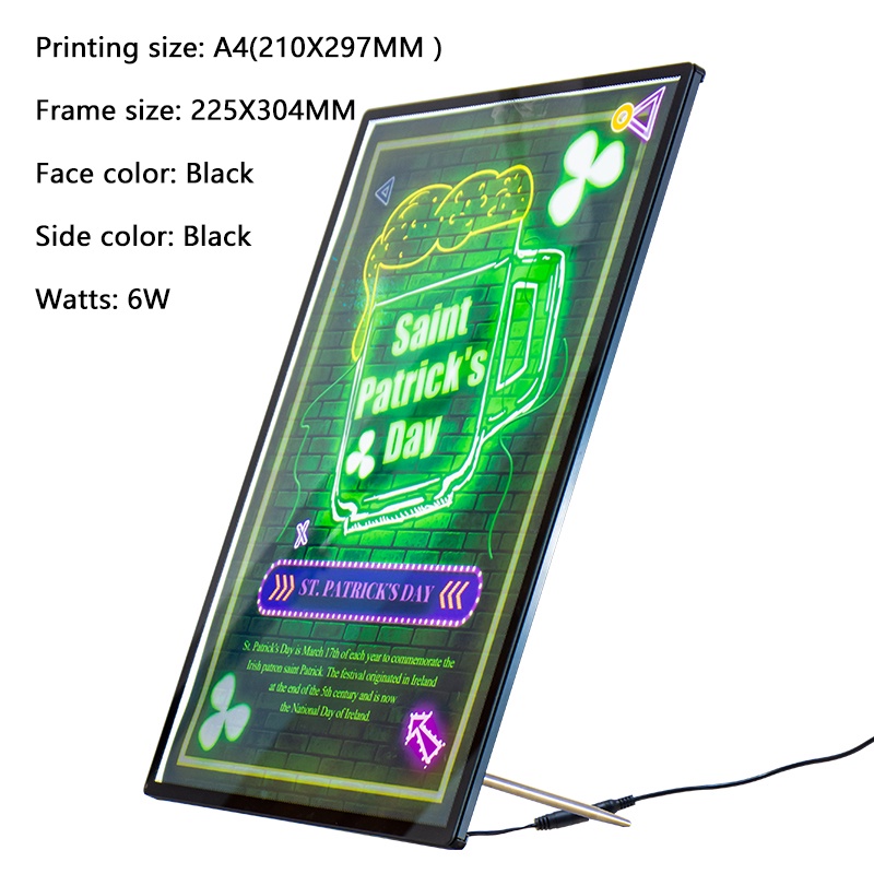 lighting frame led a2 a3 a4 led light box led menu light box | Shopee ...