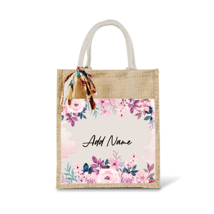 [BAG SULAM NAMA] JUTE BAG SLING TOTE CANVAS BAG MEDIUM SIZE ...