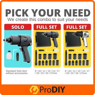 PRODIY 1/2" Air impact Gun Heavy Duty Air Impact Wrench Twin Hammer Air ...