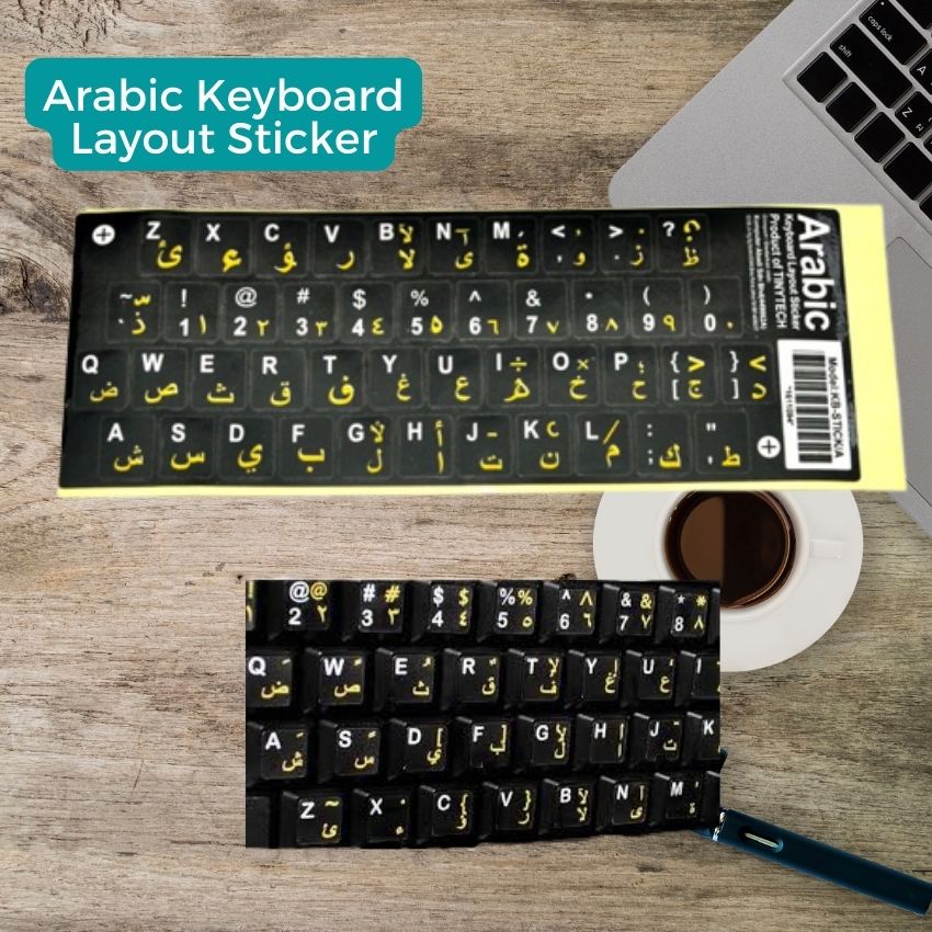 TinyTech English / Arabic Keyboard Layout Sticker KB-STICK/E | KB-STICK ...