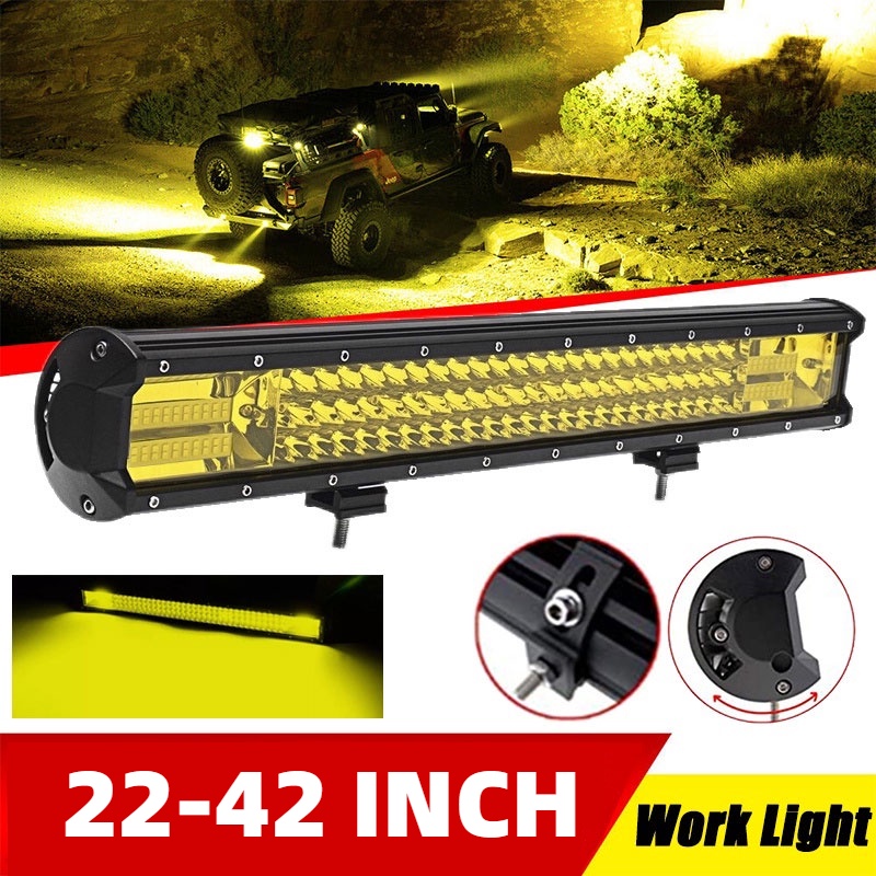 22 32 42 inch Off Road LED Waterproof Light Bar 12V 24V Yellow/ White ...