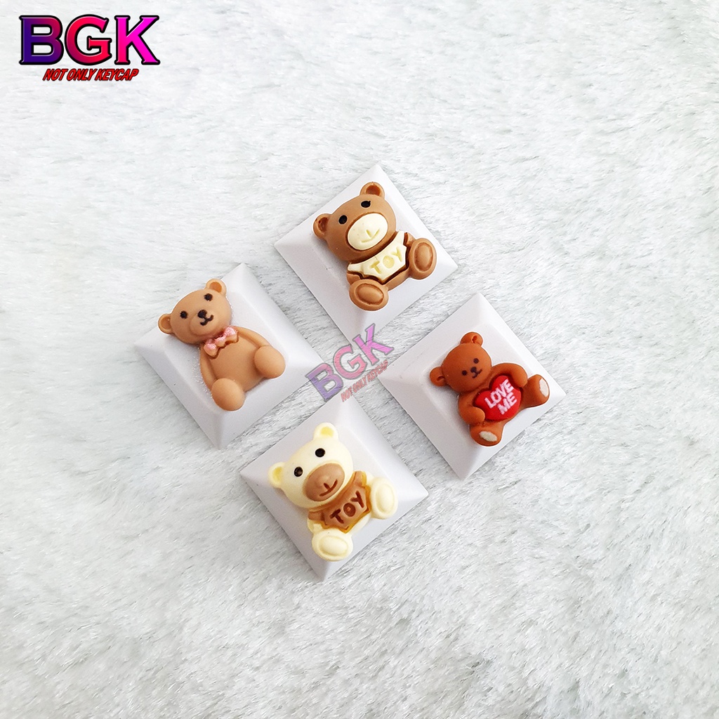 Artisan Cute Brown Bear I Love You Mechanical Keyboard Odd Button ...