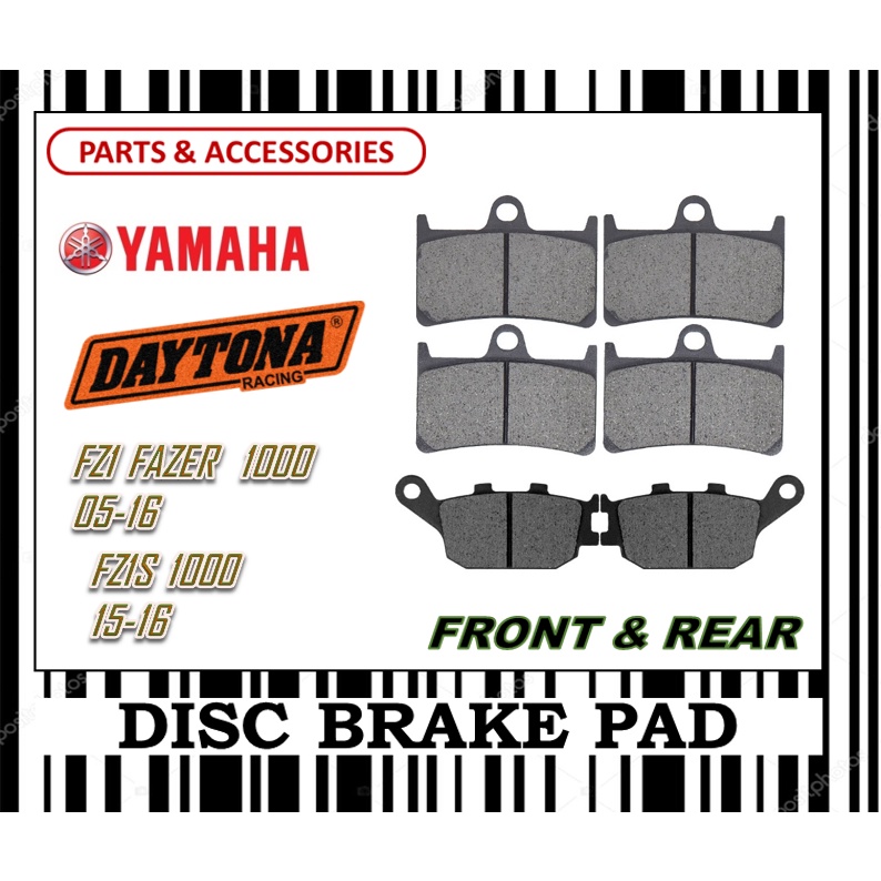 YAMAHA FZ1 FAZER 1000 05-16 FZ1S 1000 15-16 BRAKE PADS SET FR0NT & REAR ...