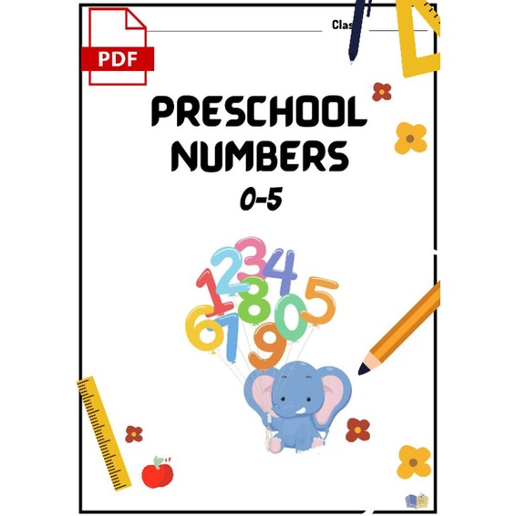 PDF | Worksheet Preschool Number 0-5 (softcopy) | Shopee Malaysia