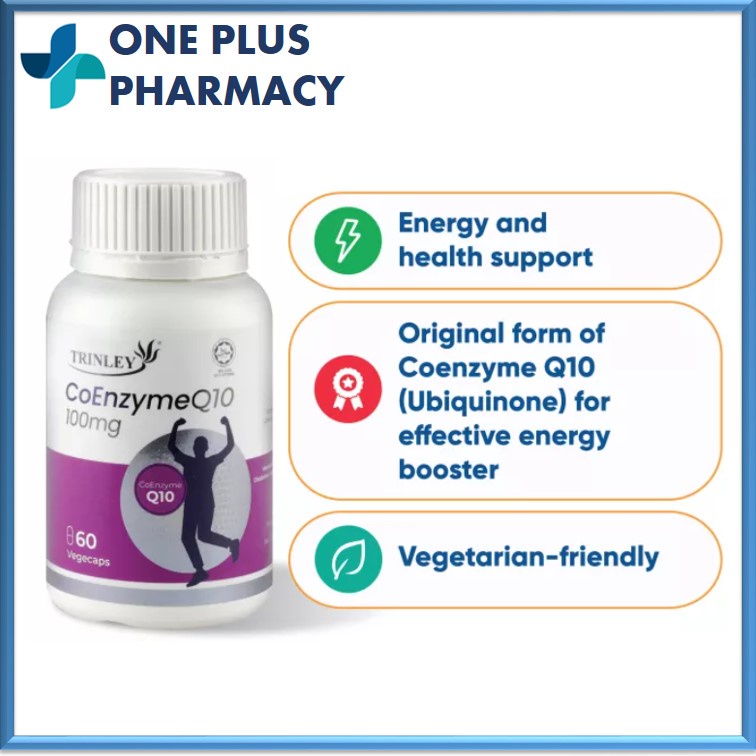 Trinley Coenzyme Q10 100mg 60's / 2x60's (Vege Caps) [EXP 05/2027] | Shopee Malaysia