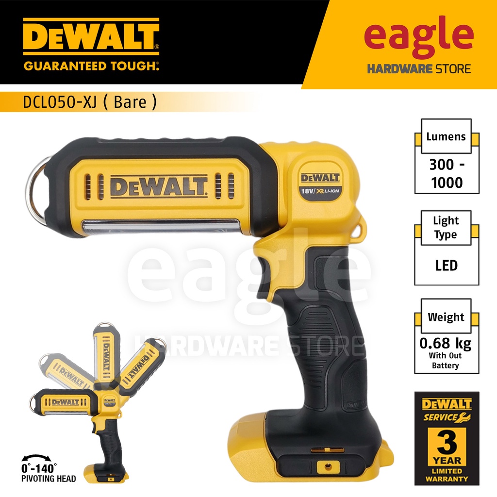 Dewalt DCL050-XJ 18/20V LED Hand Held Work Light ( Bare Unit ) ( DCL050 ...