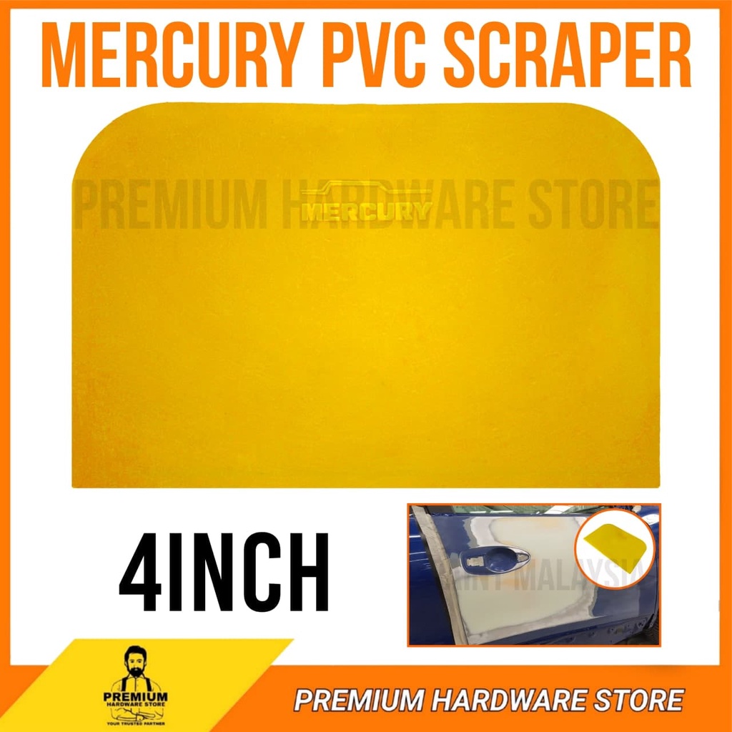 4 INCH MERCURY PLASTIC PUTTY SCRAPER / PLASTIC SPREADER / BODY FILLER ...