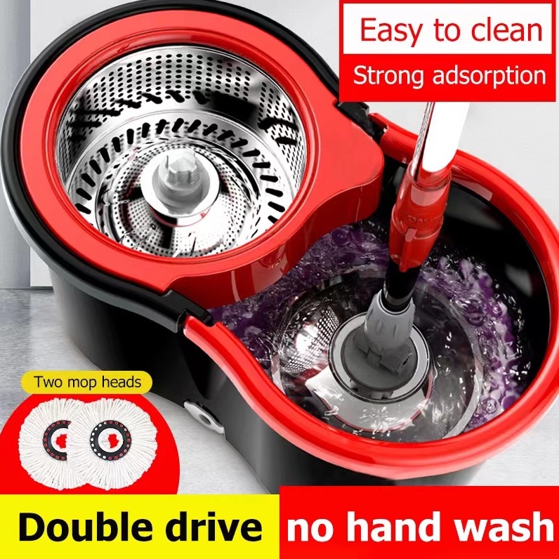 Smart Rotating Mop Set Hand-Free Hand Wash | Spin Mop Set with Wheel ...
