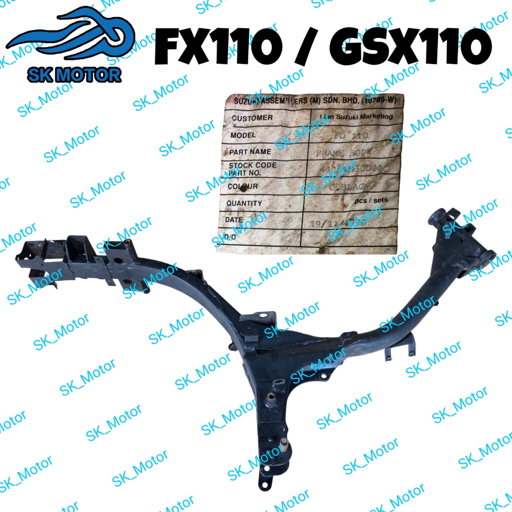 Suzuki FX 110 / GSX 110 Original Frame Body Frame Chassis Tulang Body Badan Chasis Comp Badan ...