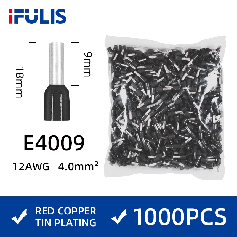 1000PCS VE European Terminal Pin Terminals Tube Type Wiring Connector ...