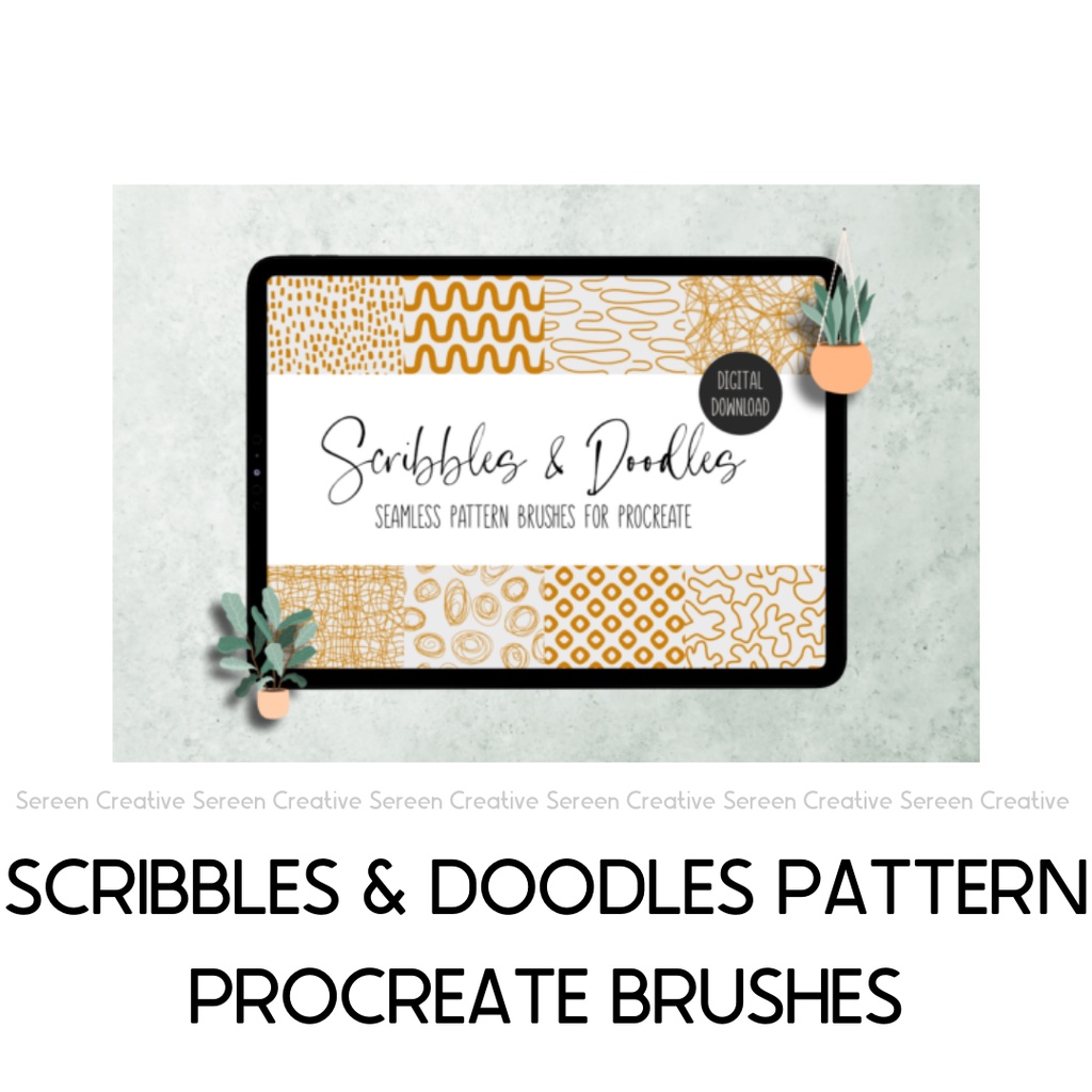 P47 Procreate Scribbles & Doodles Seamless Patterns Brushes (Fashion, Texture) | Shopee Malaysia