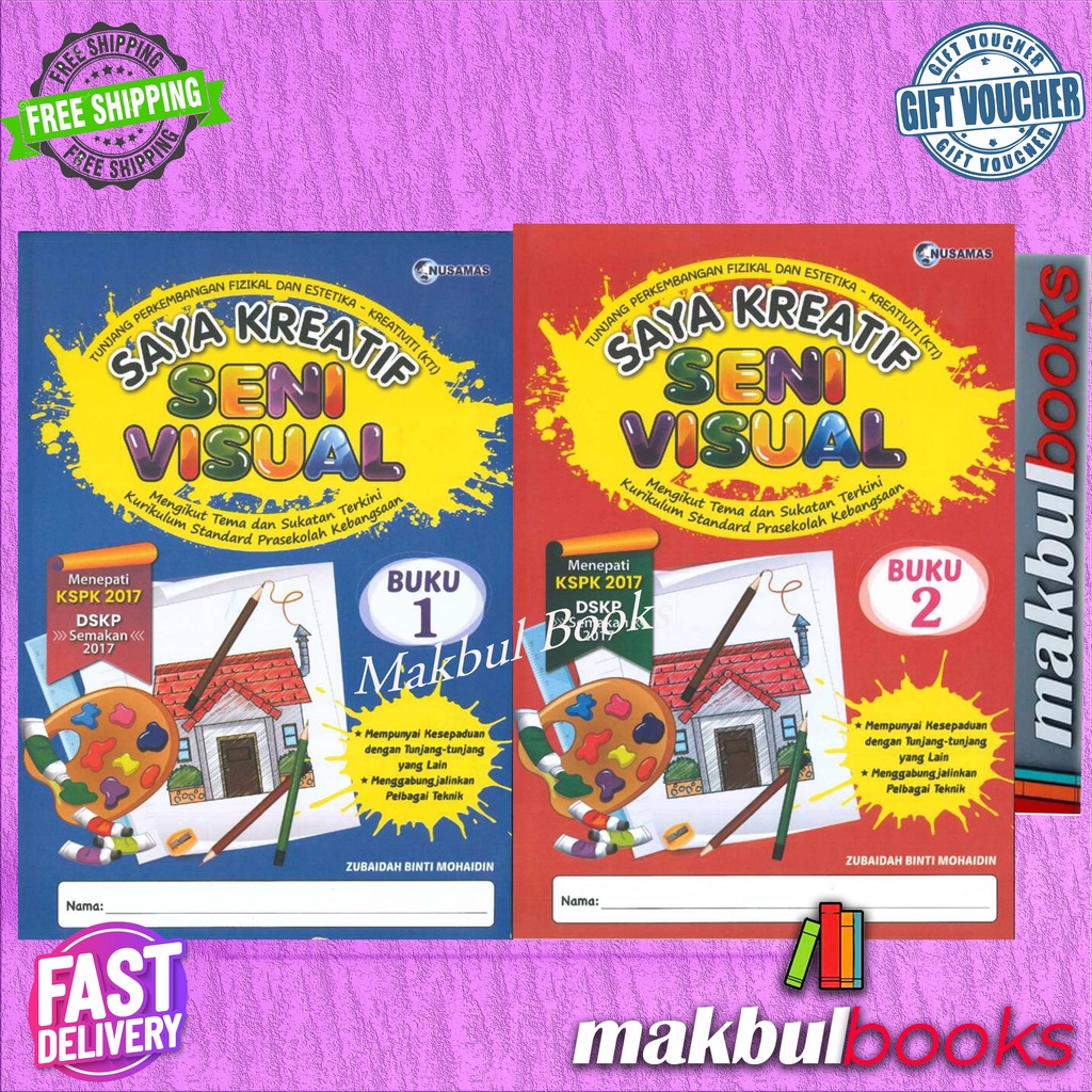 BUKU KERJA/LATIHAN SAYA KREATIF SENI VISUAL BUKU 1 AND BUKU 2 : NUSAMAS ...