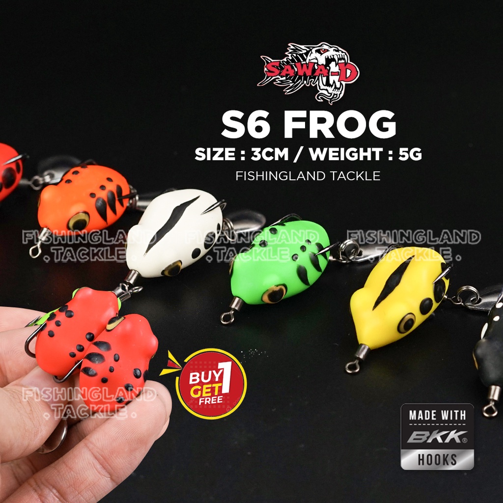 Sawa-D S6 Soft Frog | 3cm / 5g Thailand Soft Rubber Umpan Katak Getah ...