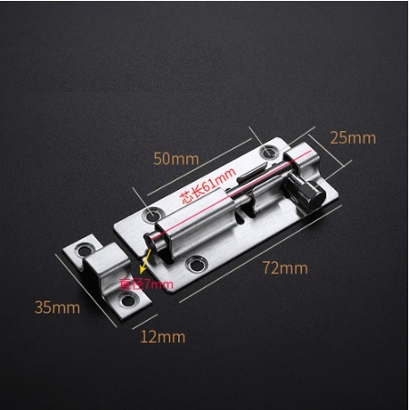 Door Bolt Lock Engsel Wardrobe Lock STAINLESS STEEL Door Lock Selak ...