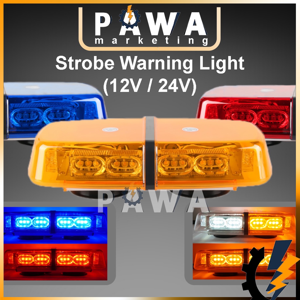 Pawa 36 LED 12V 24V Strobe Warning Lights Magnetic Rooftop Emergency ...