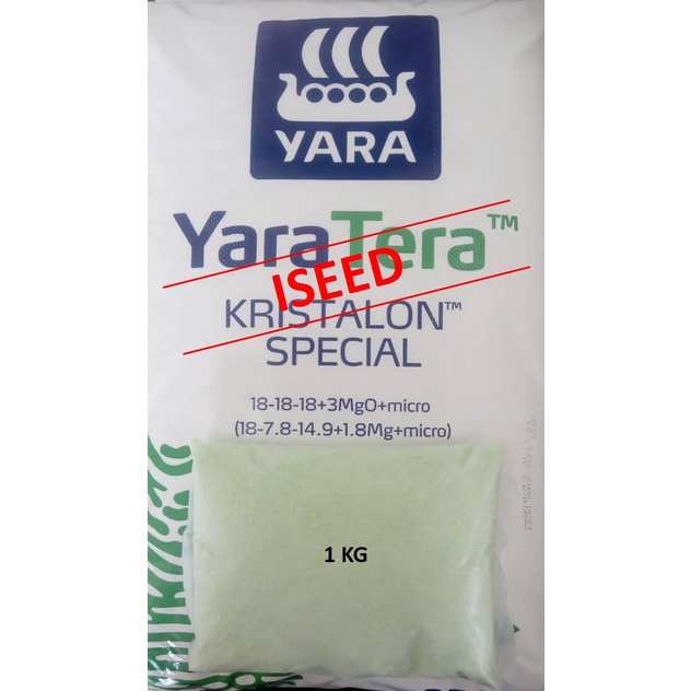 YARA KRISTALON SPECIAL 18 18 18+TE (GREEN) 1 KG/ 5KG REPACK | Shopee ...