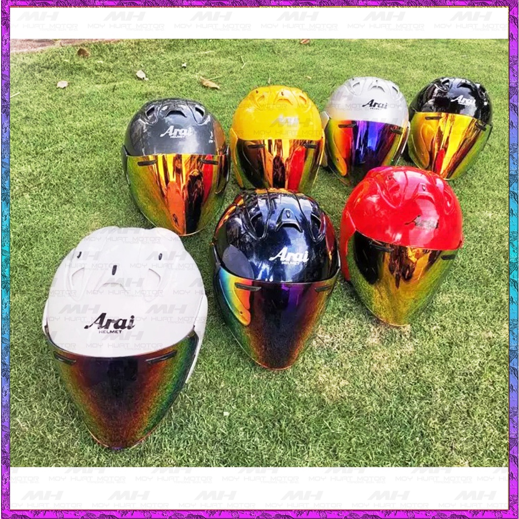 MHR V518 PLAIN OPEN FACE HELMET WITH SIRIM / RAM 3 DESIGN HELMET / RAM3 ...