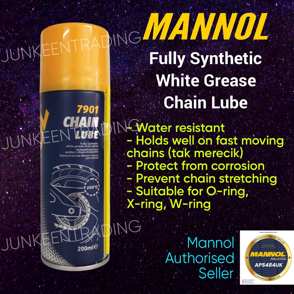 MANNOL / SENFINECO Fully Synthetic White Grease Chain Lube (200mL ...